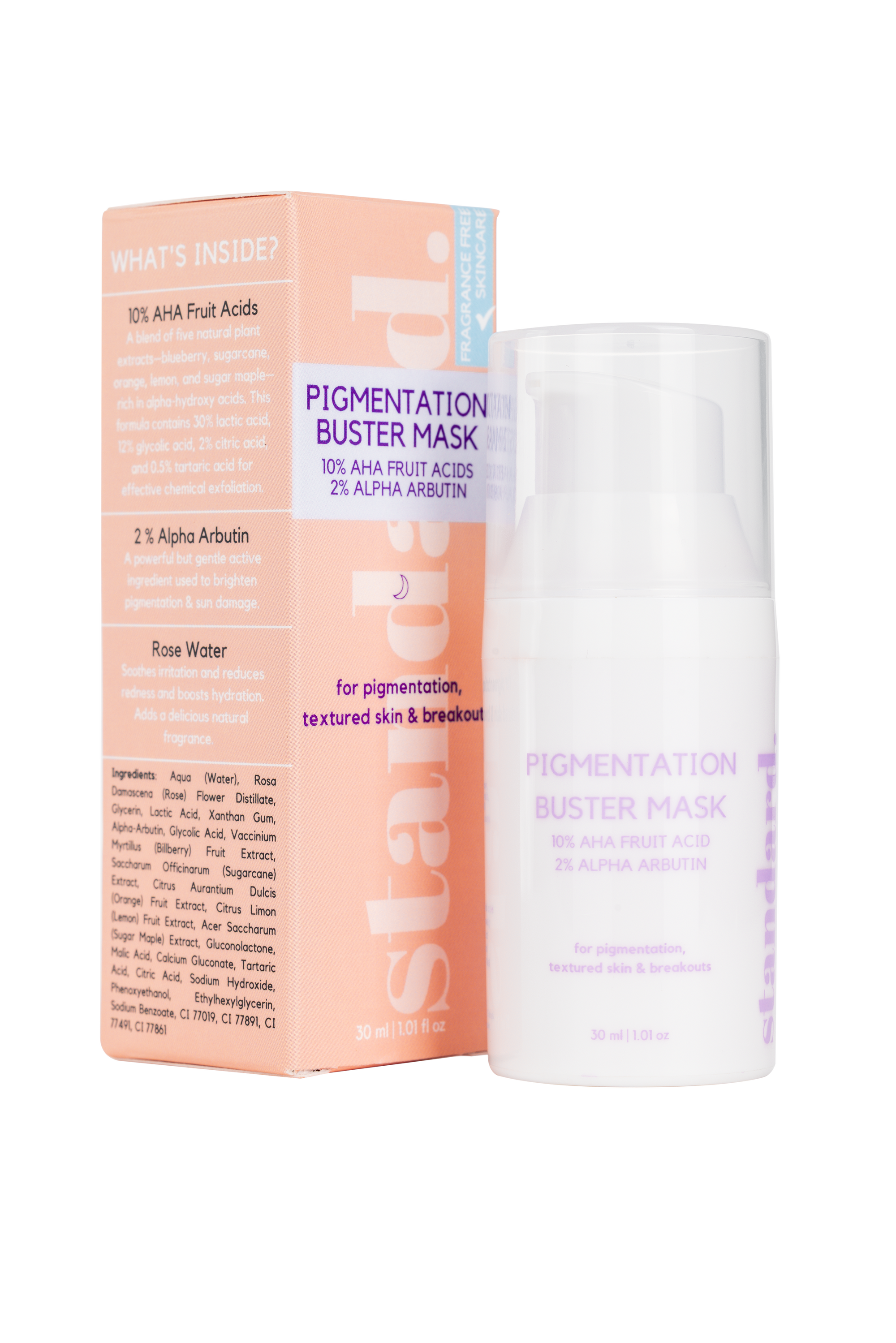 Pigmentation Buster Mask: 10% AHA Fruit Acid & 2% Alpha Arbutin ...