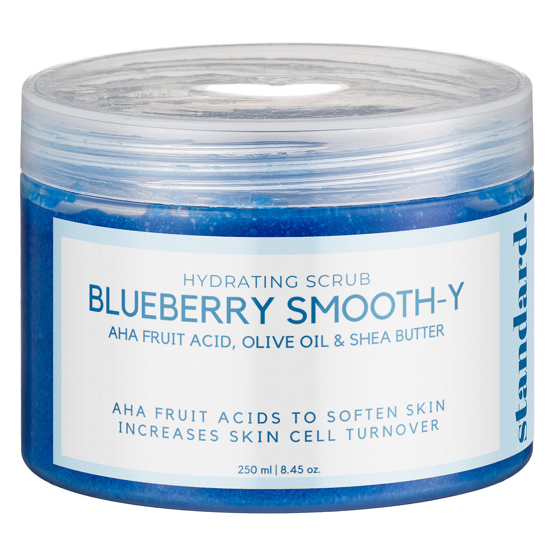 Blueberry Smooth-y Scrub with AHA Fruit Acids – Standard Skin & Beauty